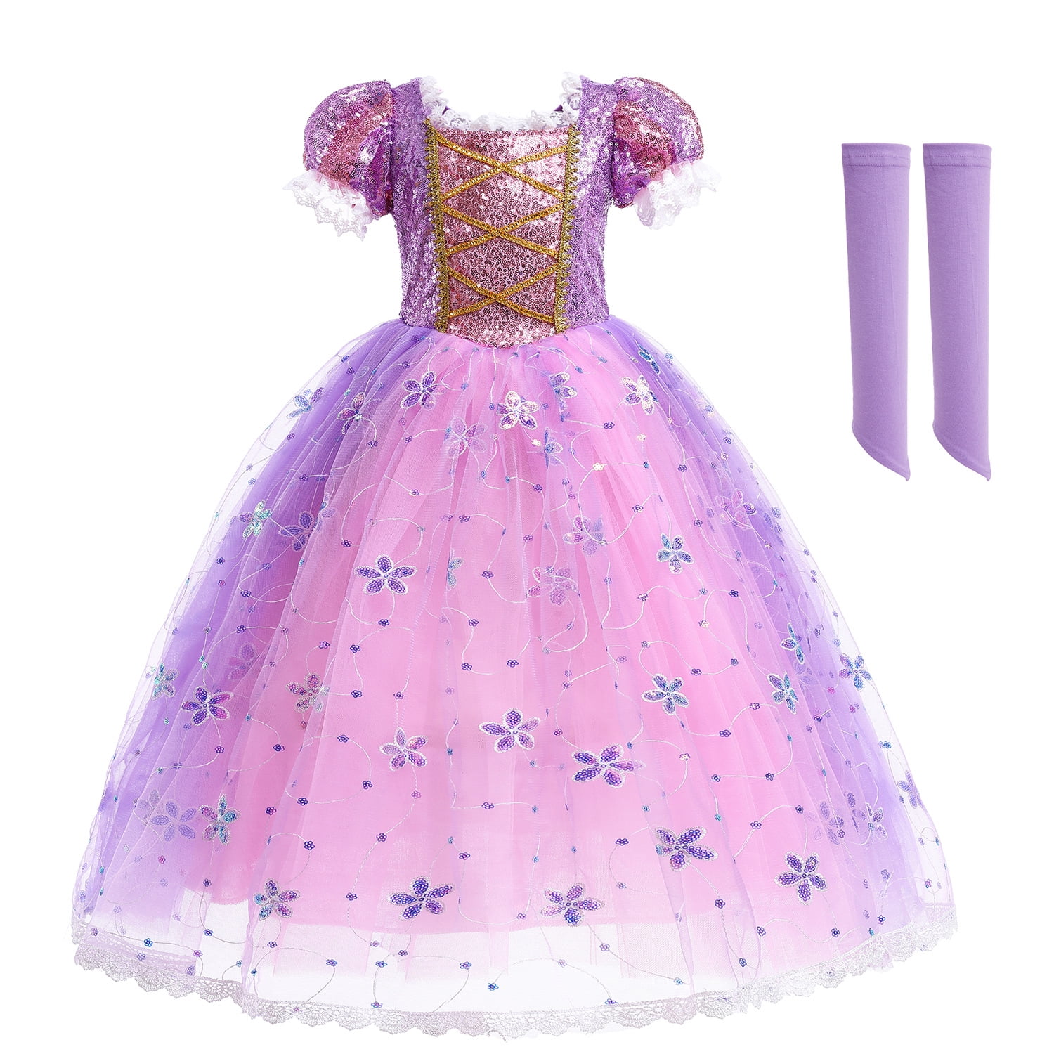 Girls Rapunzel Princess Dress for Kids Toddler Birthday Dress Up ...