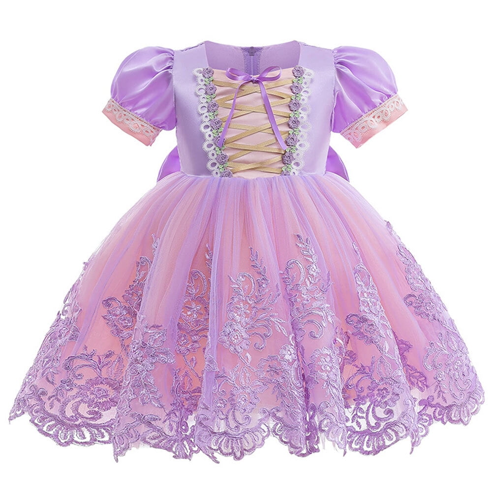 Girls Rapunzel Princess Sofia Costume Princess Dress Cosplay Fancy ...
