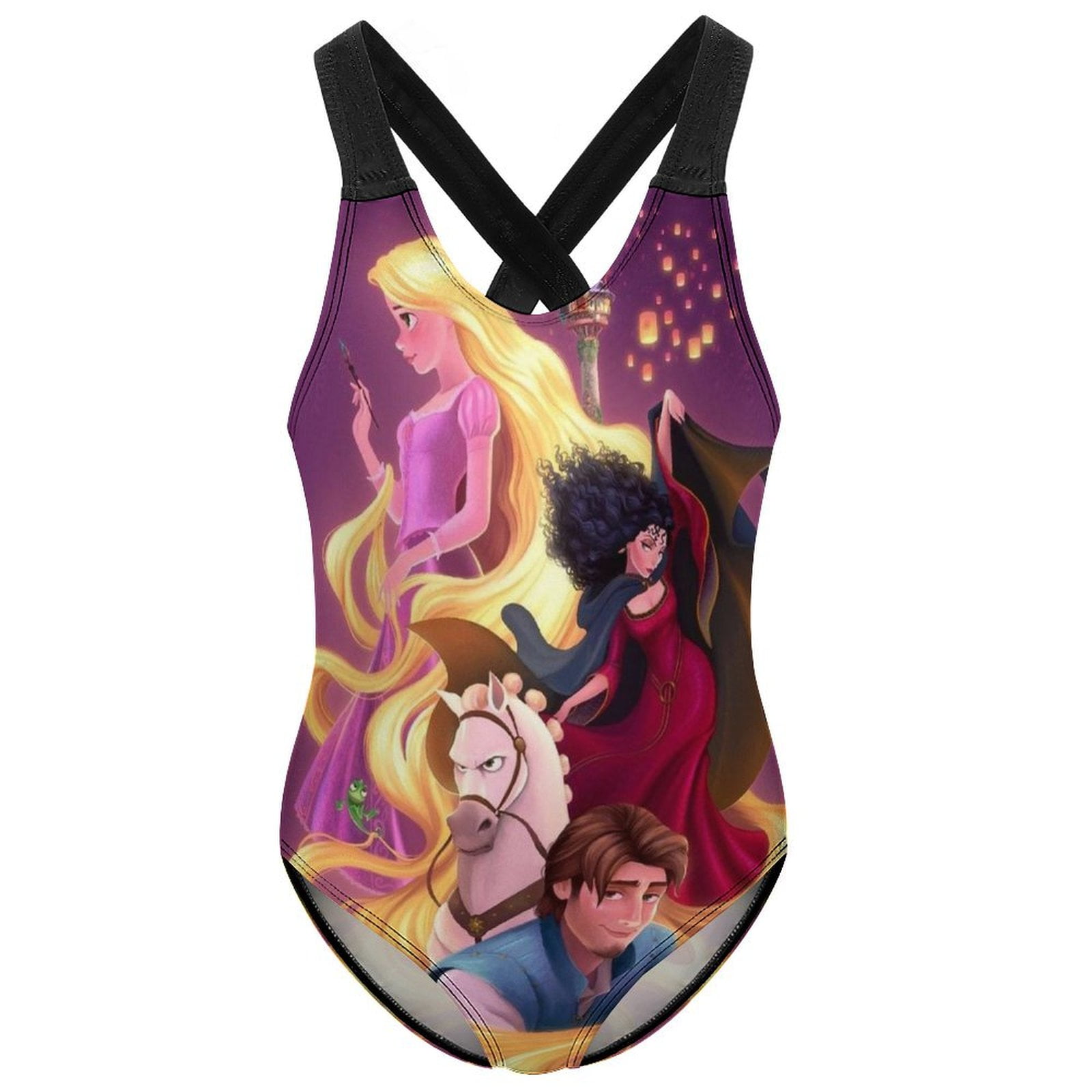 Girls Rapunz-e Swimsuit One Piece Bathing Suit for Girls Swimwear ...