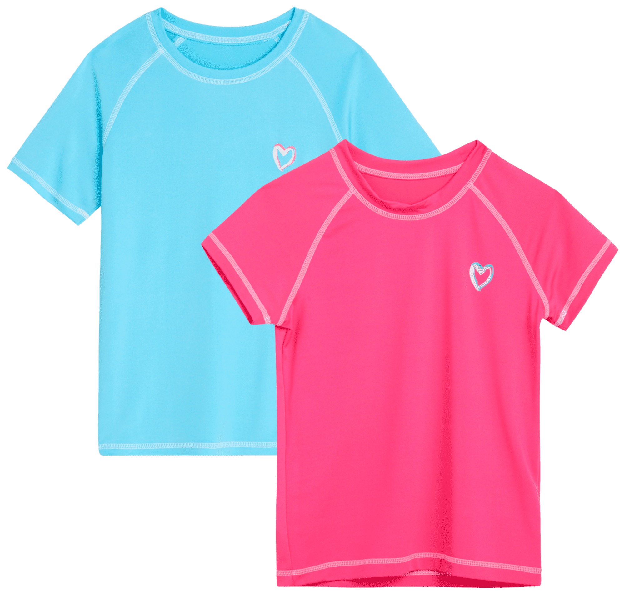 Pink Platinum Girls Swim Shirt UPF50+ Quick Dry Short Sleeve Swim Top ...