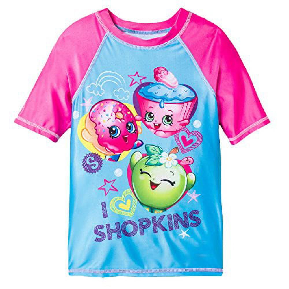 Girls Rash Guard Swimwear Top (6X, SPK Love) - Walmart.com