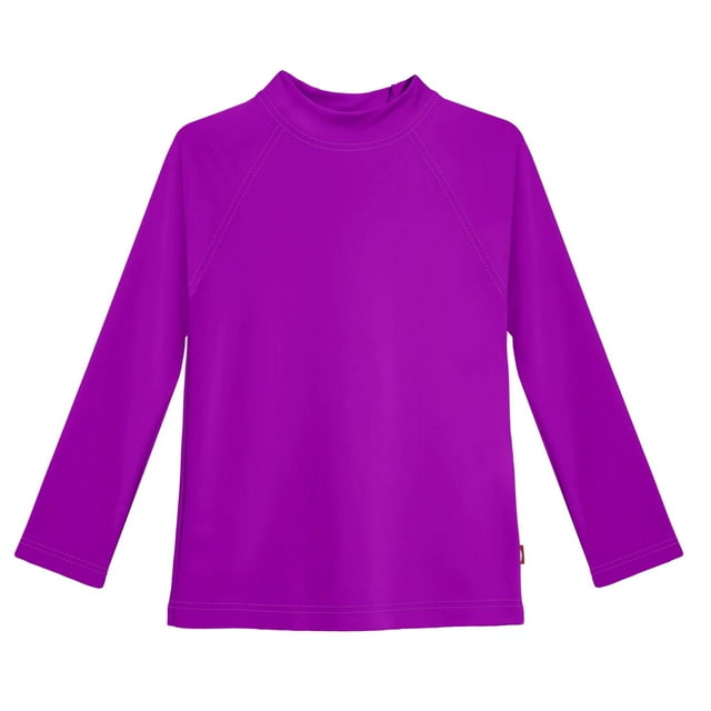 Girls Recycled Nylon UPF 50+ Long Sleeve Rashguard | Fuchsia - Walmart.com