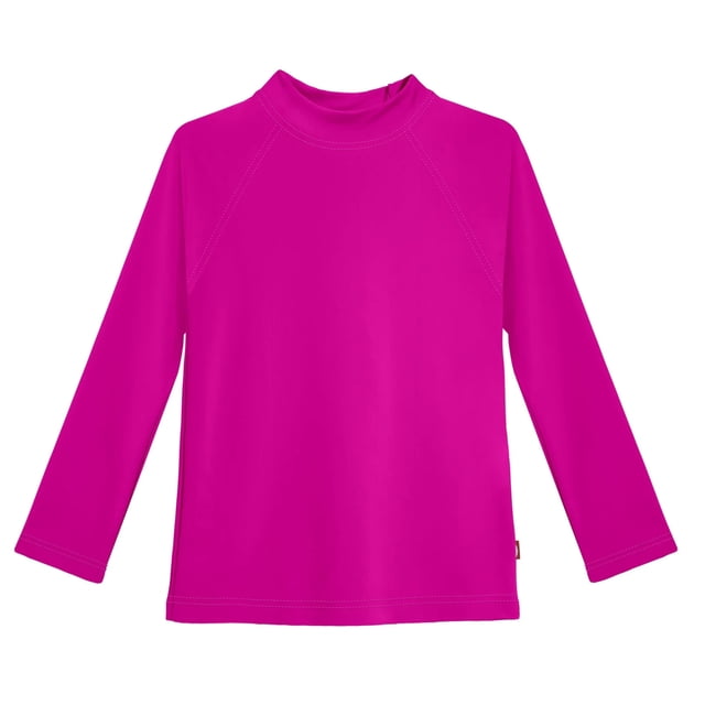 Girls Recycled Nylon UPF 50+ Long Sleeve Rashguard | Hot Pink - Walmart.com