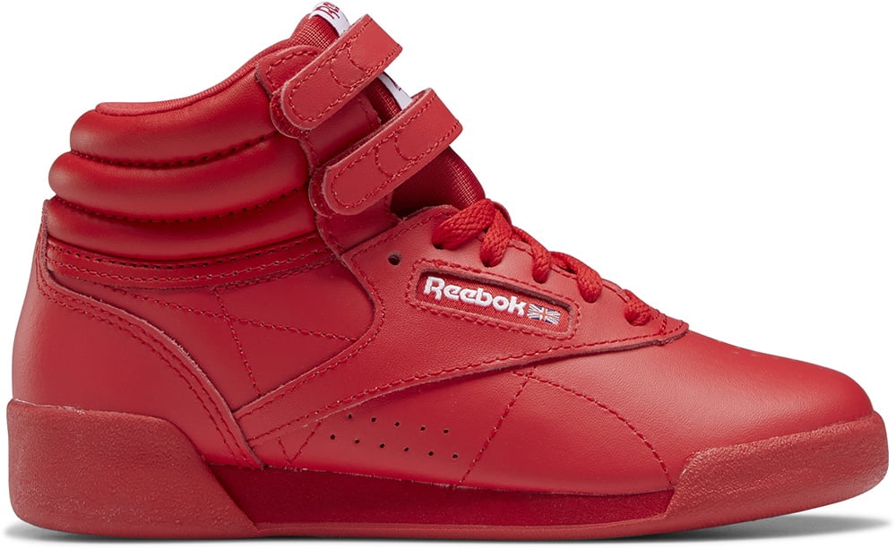 Girls Reebok Freestyle High Shoe Size: 3 Red - Red Fashion Sneakers ...