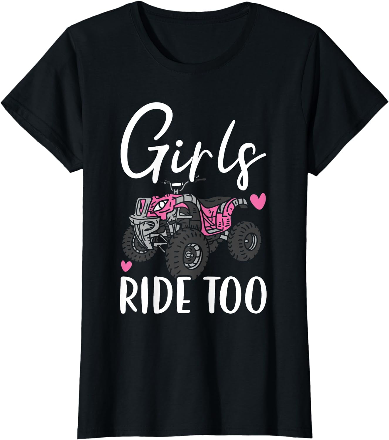 Girls Ride Too Quad Princess Quad Bike Offroading ATV T-Shirt - Walmart.com
