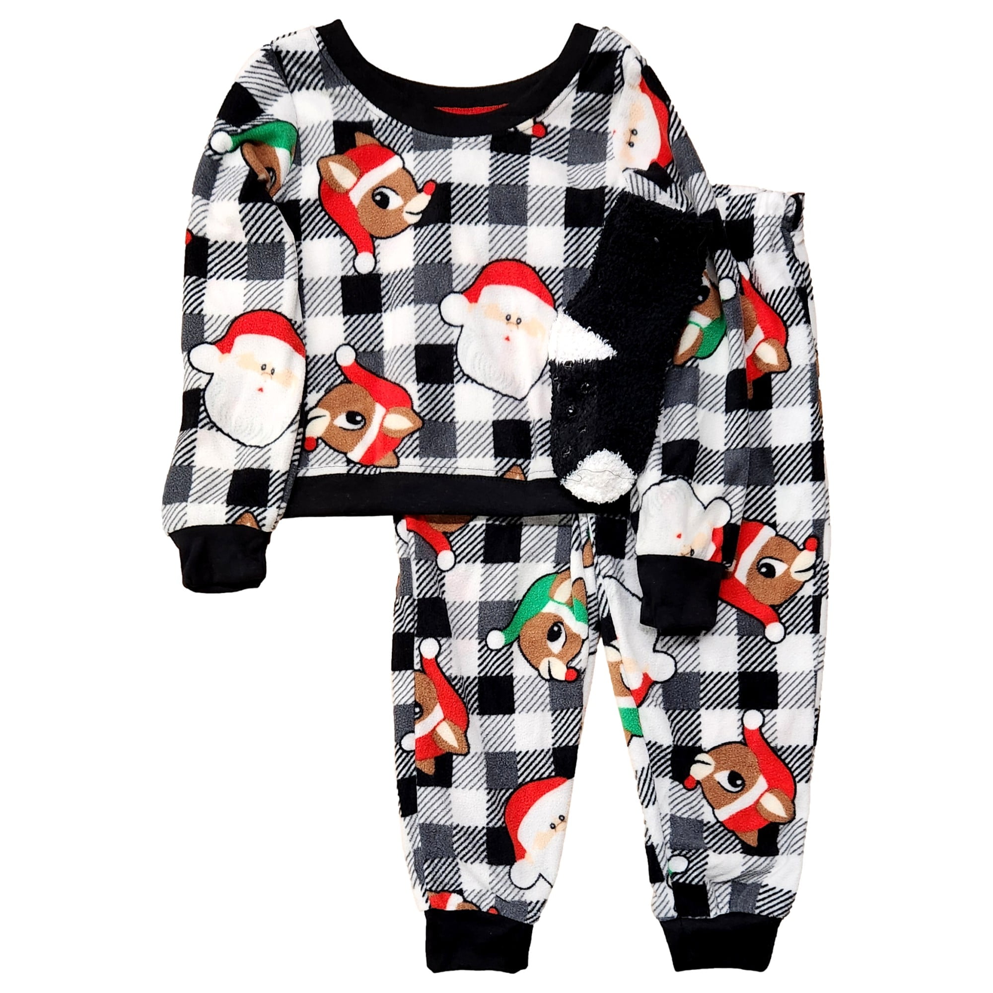 Girls Rudolph Red Nosed Reindeer Fleece Christmas Pajamas Medium 8 ...