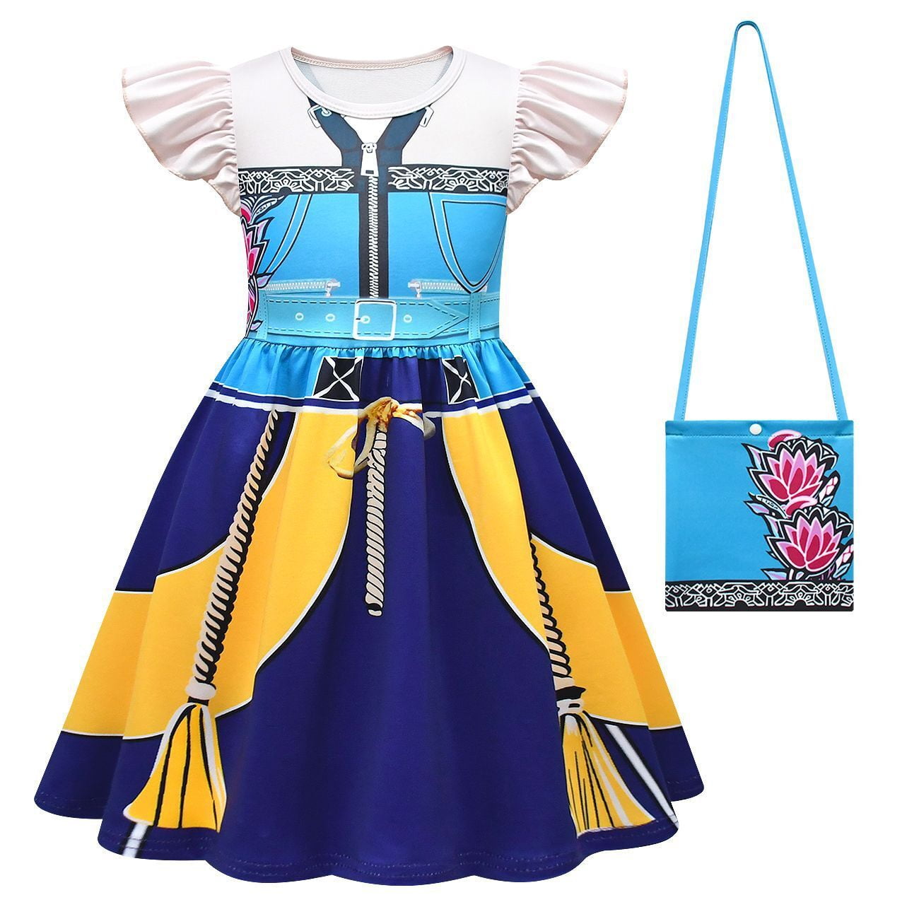 Girls Singer Costume Dress with Bag Halloween Cosplay Outfits - Walmart.com