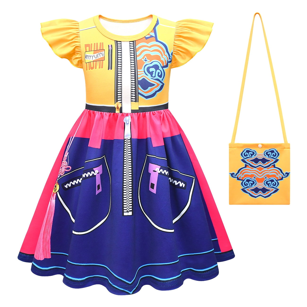 Girls Singer Costume Dress with Bag Halloween Cosplay Outfits - Walmart.com