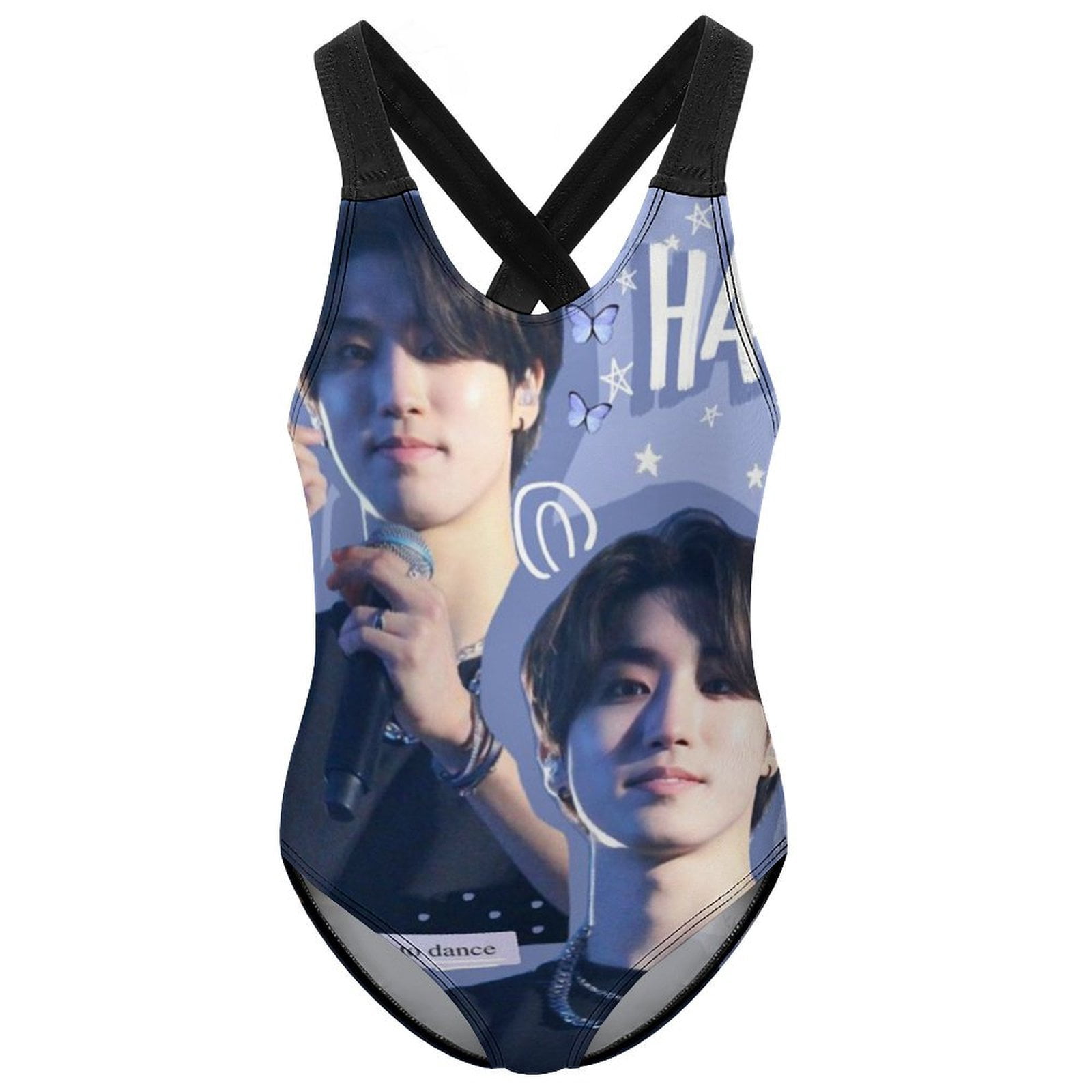 Girls SKZ Stray Korea Ki-DS One Piece Swimsuits Bathing Suits Cross ...