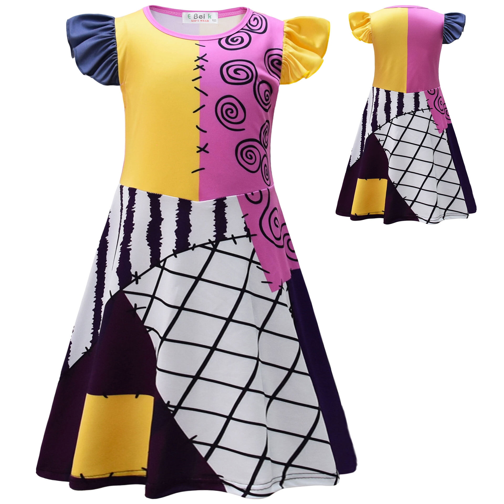 Girls Sally Costume Halloween Kids Dress Princess Fancy Dress - Walmart.com