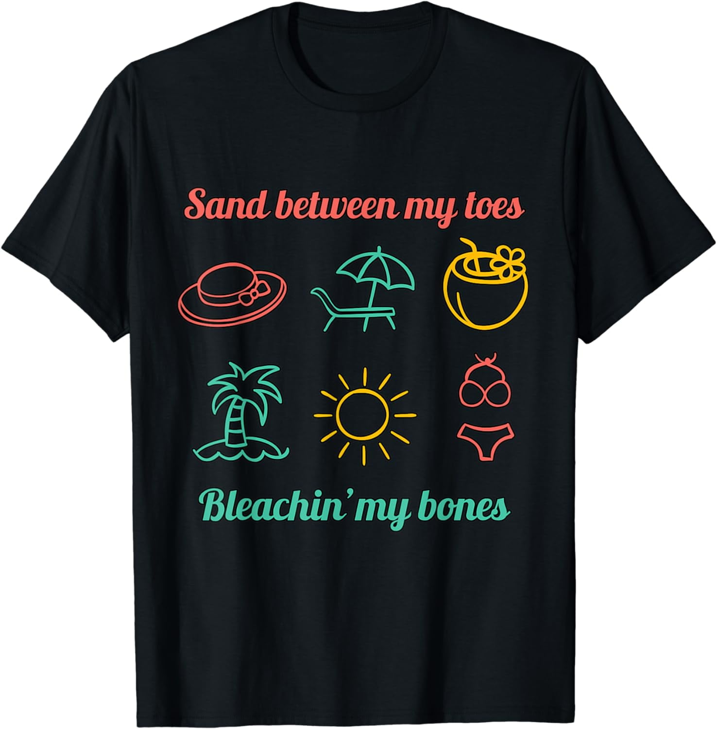 Girls Sand Between My Toes Souvenir Beach Vacation T-Shirt - Walmart.com
