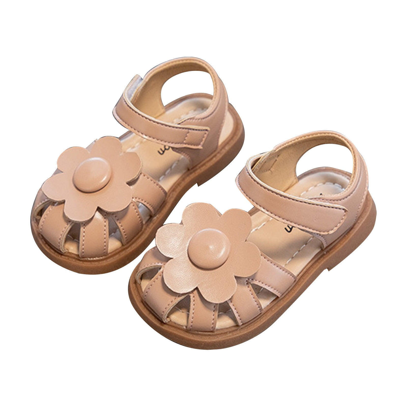 Girls Sandals 2024 Children's Girls Sandals Summer Flowers Wrapped Head ...