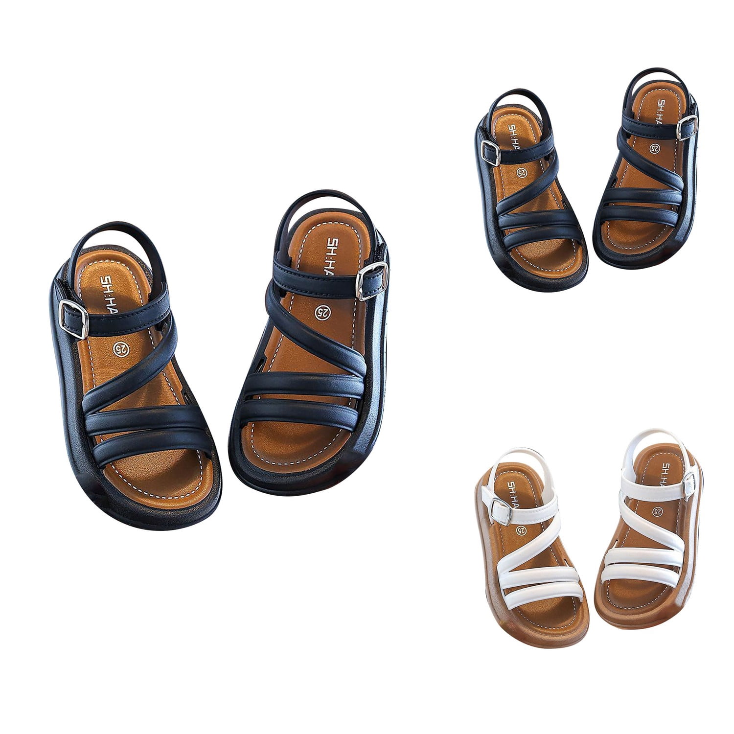 Girls Sandals Fashion Summer Flat Open Toe Cute Casual Outdoor ...