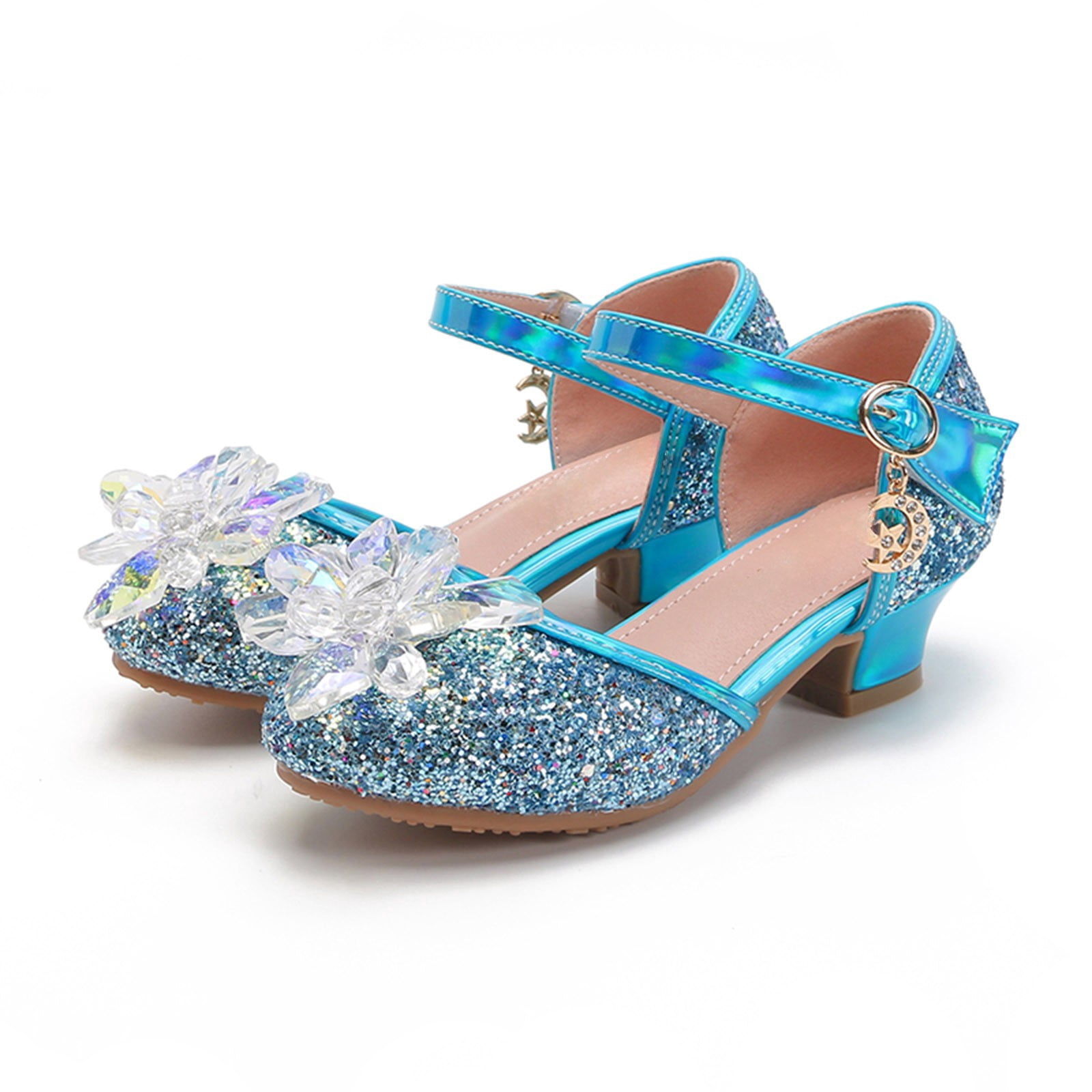 Girls Sandals Girls Dress Shoes Princess High Heels Closed Toe Party ...