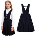 Girls School Dresses V-Neck Pleated Jumper Flared Girls Summer Dress 17 ...