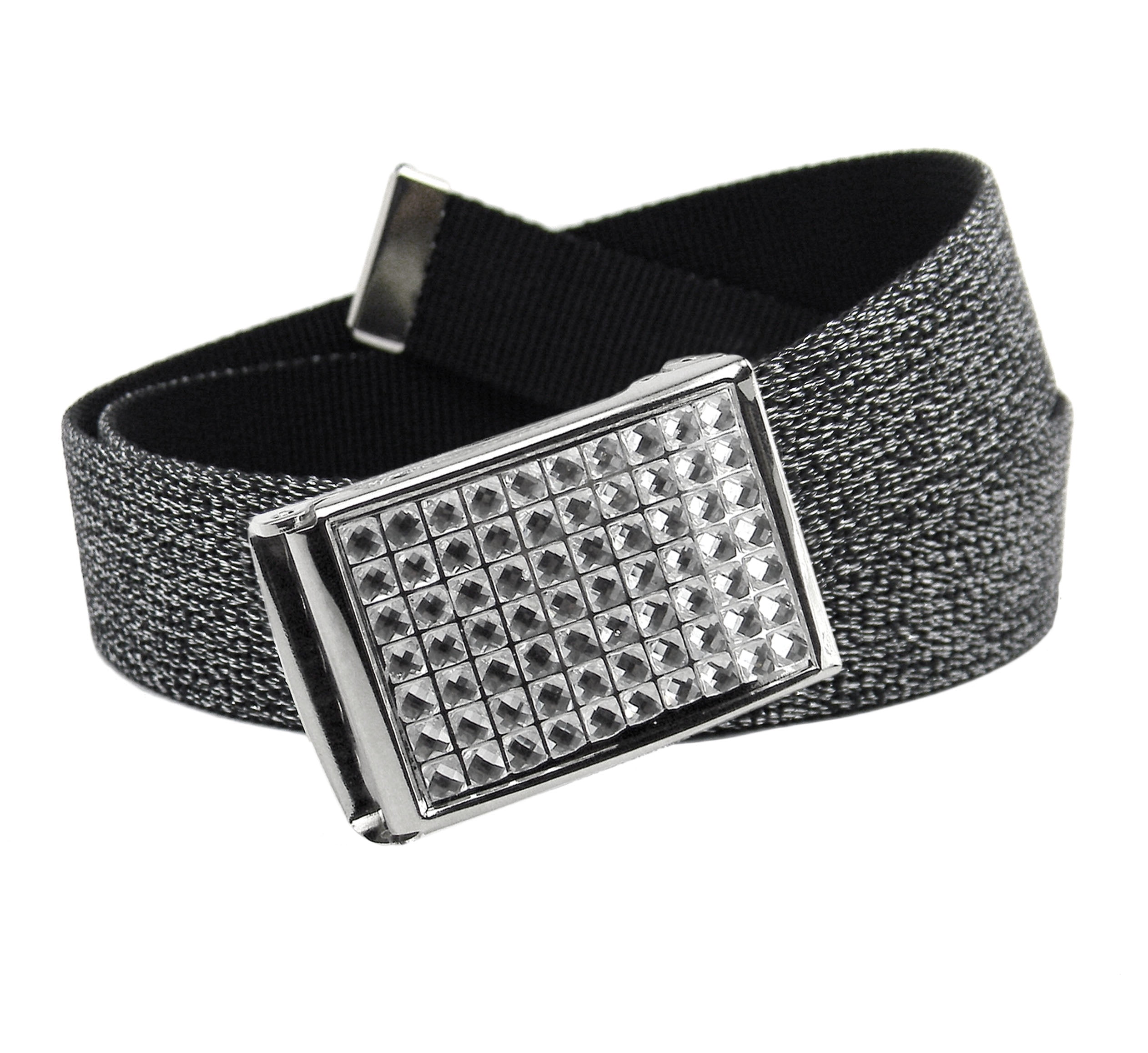 Girls School Uniform Belt Sparkly Crystal Easy Clamp Buckle with Canvas ...