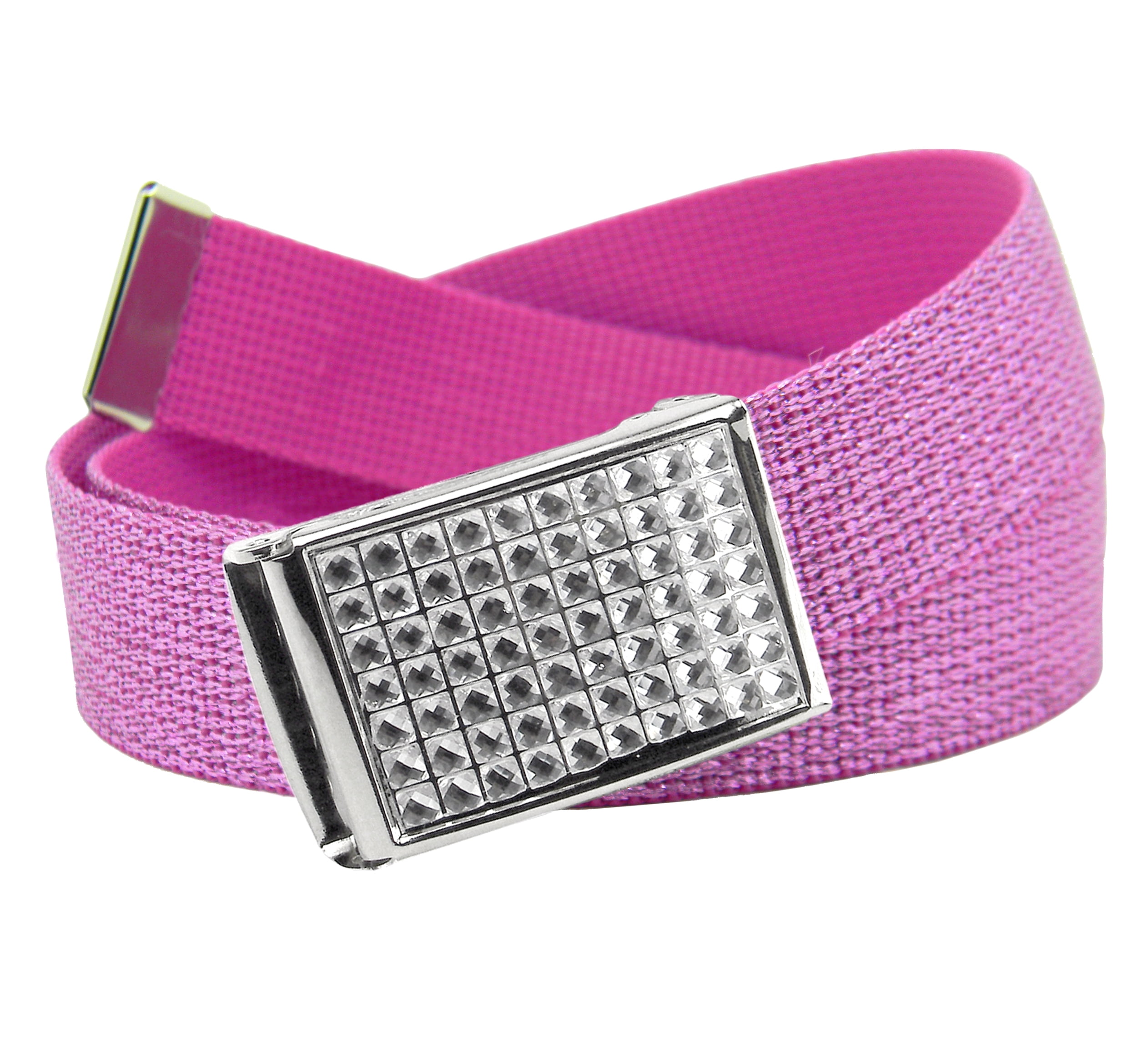 Girls School Uniform Belt Sparkly Crystal Easy Clamp Buckle with Canvas ...