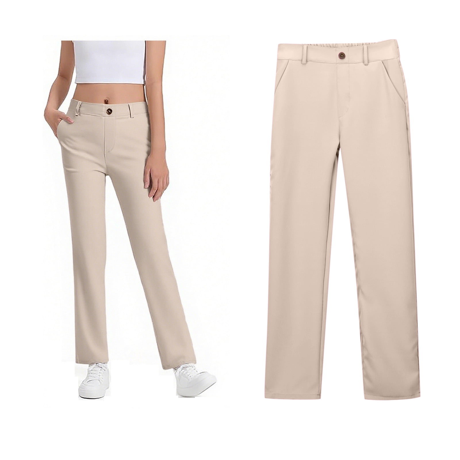 Girls School Uniform Pants Skinny Pants Stretch Pants with Pockets ...