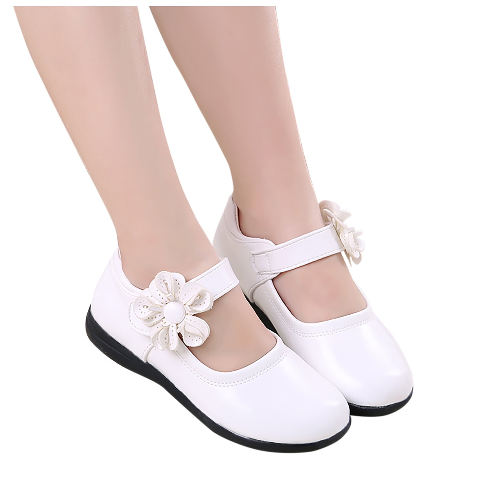 Girls School Uniform Shoes Mary Jane Flats Oxfords Casual Leather ...