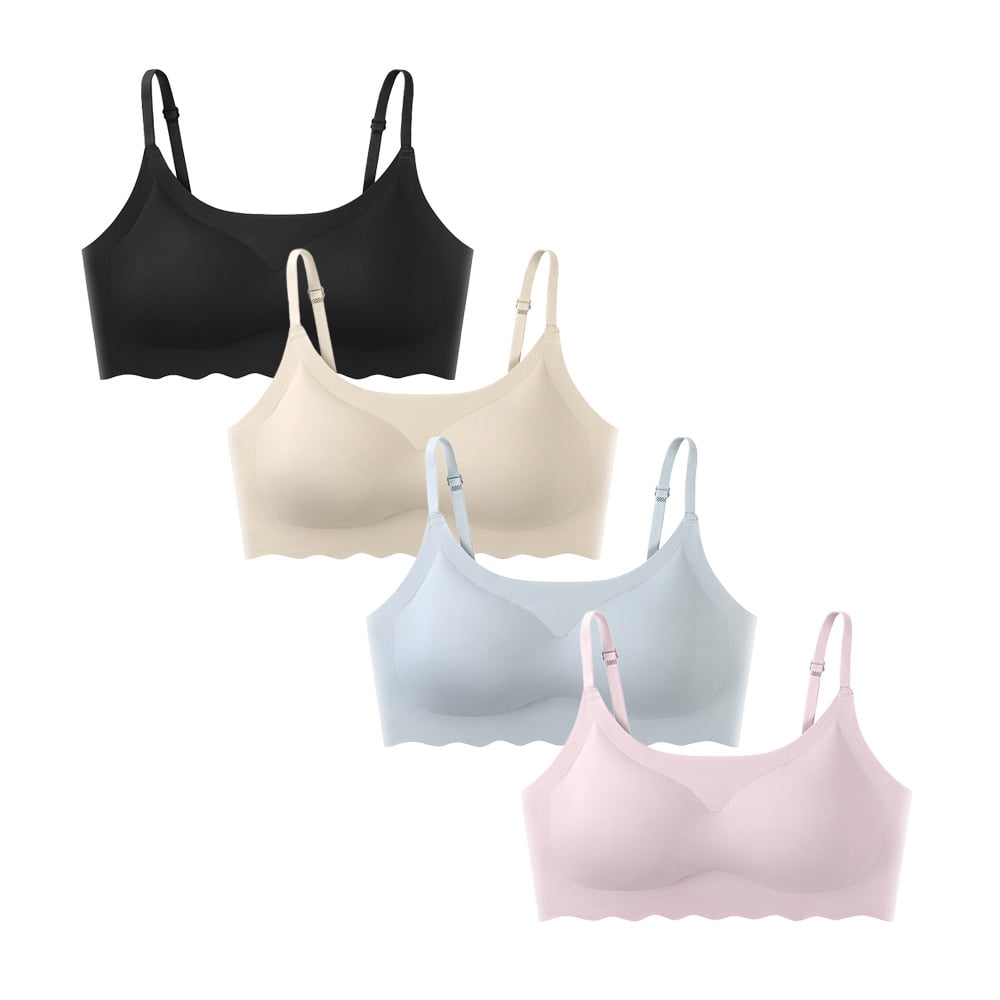 Girls Seamless Training Bras Kids Sports Cotton Developed No Wire Teen ...