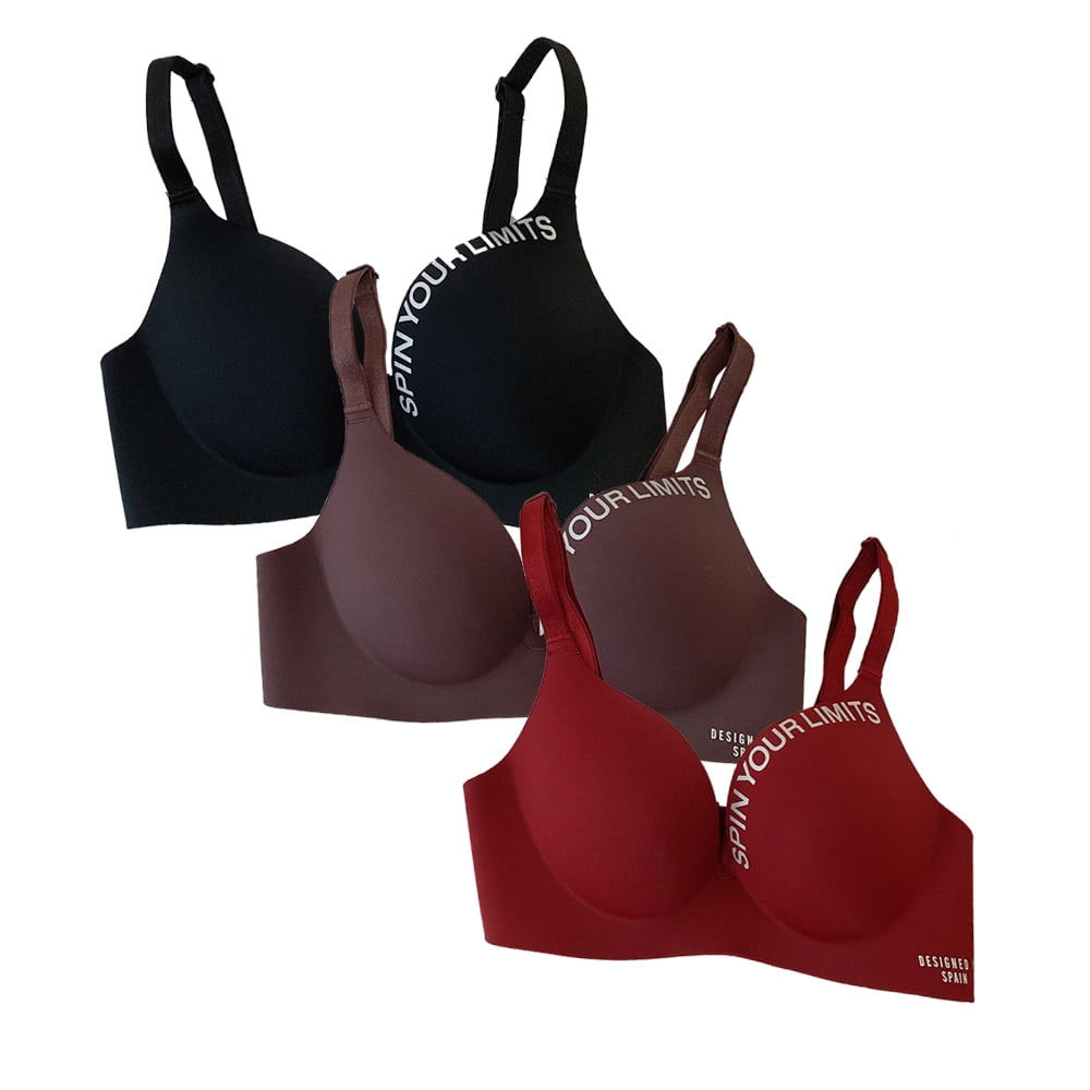 Girls Seamless Training Bras Lightly Padded Thin Cotton Breathable ...