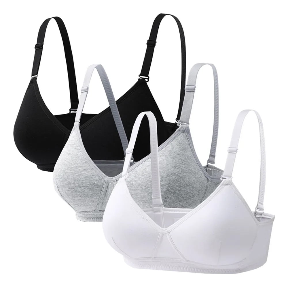 Girls Seamless Training Bras Molded Microfiber Cotton Developed No Wire ...