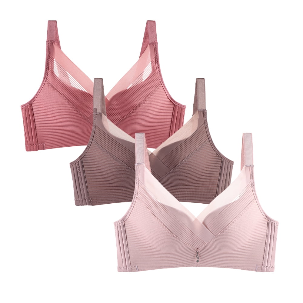 Girls Seamless Training Bras Molded Microfiber Thin Cotton Breathable ...