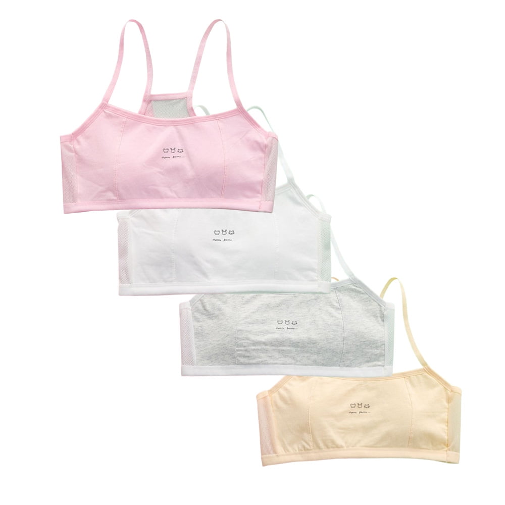 Girls' Training Bras Thin Cotton Breathable Lightly TrainerNo Wire ...