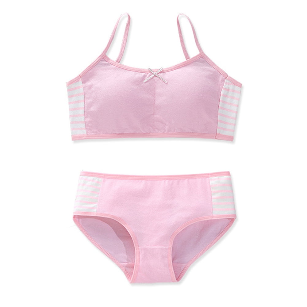 Girls'Seamless Underwear Set - Training Bra and Matching Panties(2-Piece) - Walmart.com