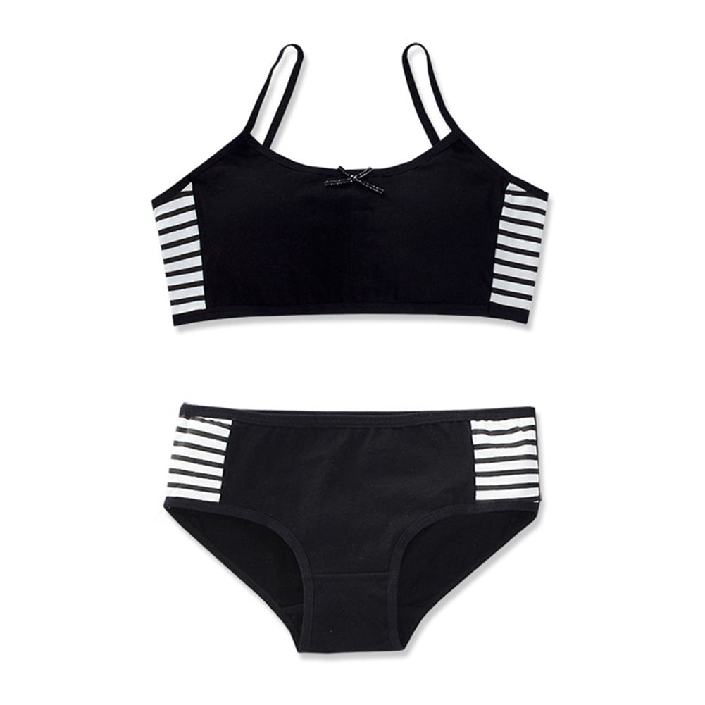 Girls'Seamless Underwear Set - Training Bra and Matching Panties(2 ...