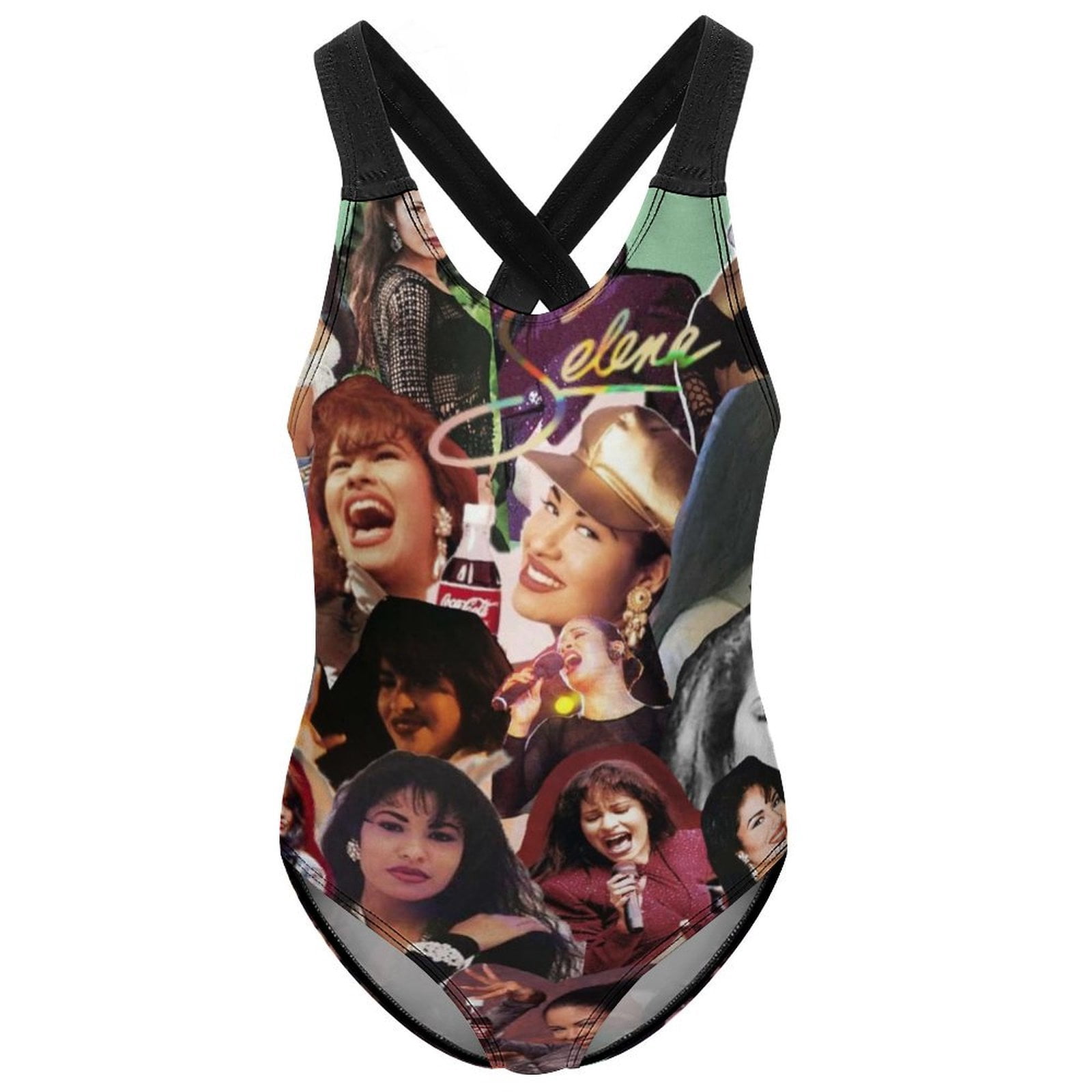 Girls Selena Singer Quinta-Nill One Piece Swimsuits Bathing Suits Cross ...