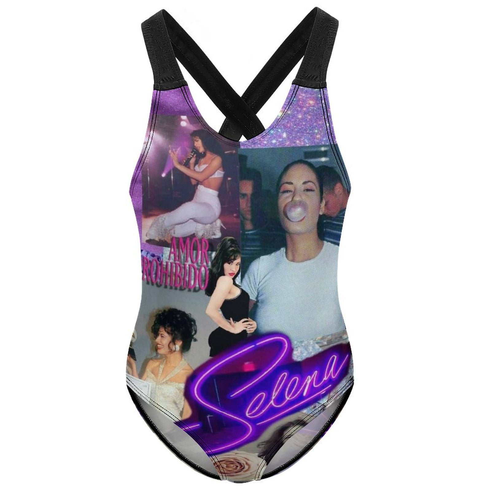Girls Selena Singer Quinta-Nill One Piece Swimsuits Bathing Suits Cross ...