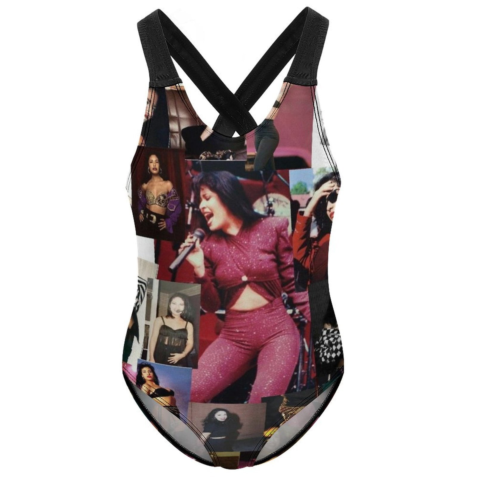 Girls Selena Singer Quinta-Nill One Piece Swimsuits Bathing Suits Cross ...