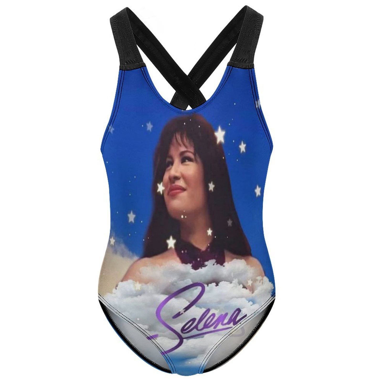 Girls Selena Singer Quinta-Nill One Piece Swimsuits Bathing Suits Cross ...