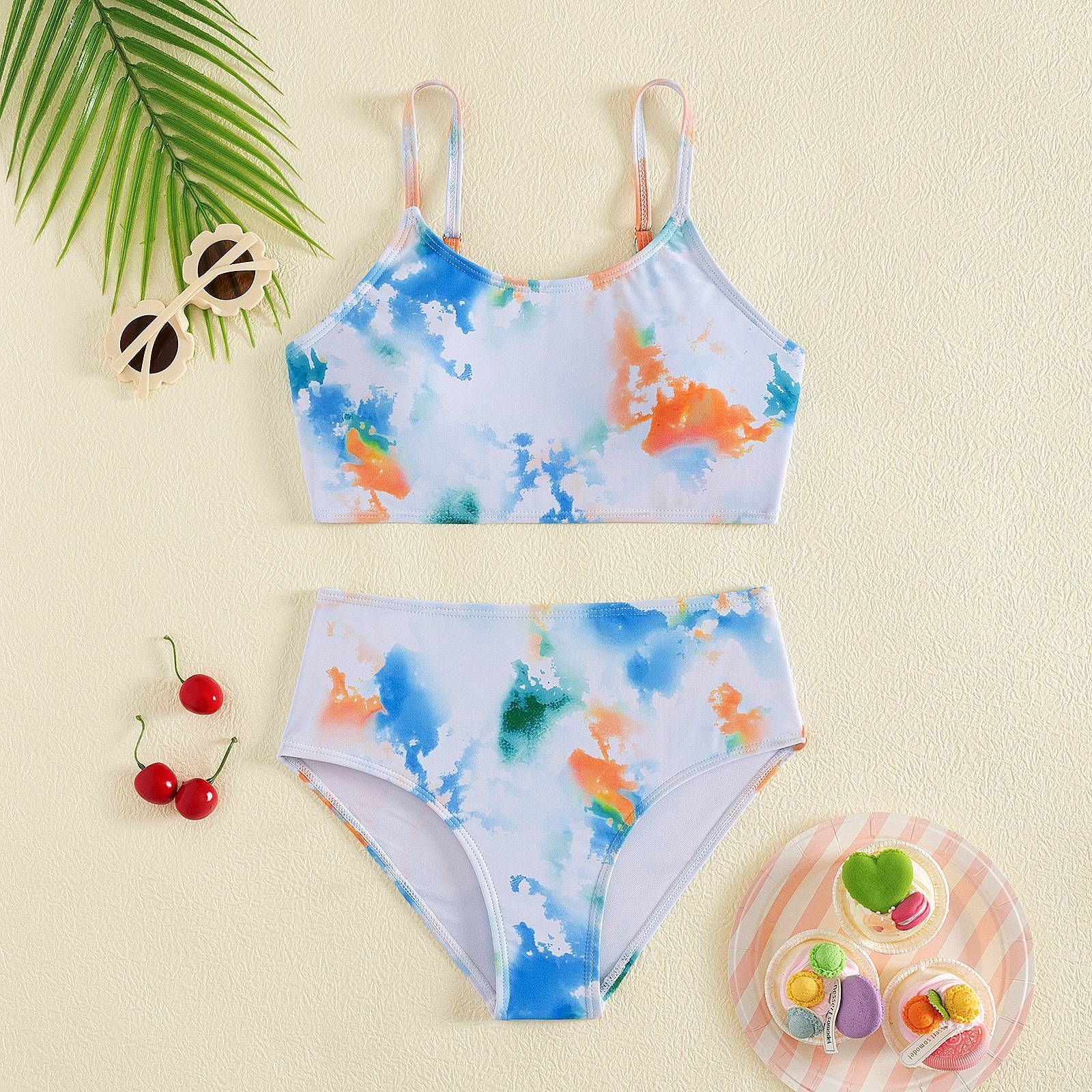 Girls' Separate Cute Toddler Swimwear Two Piece Rash Guard Sets Bathing ...