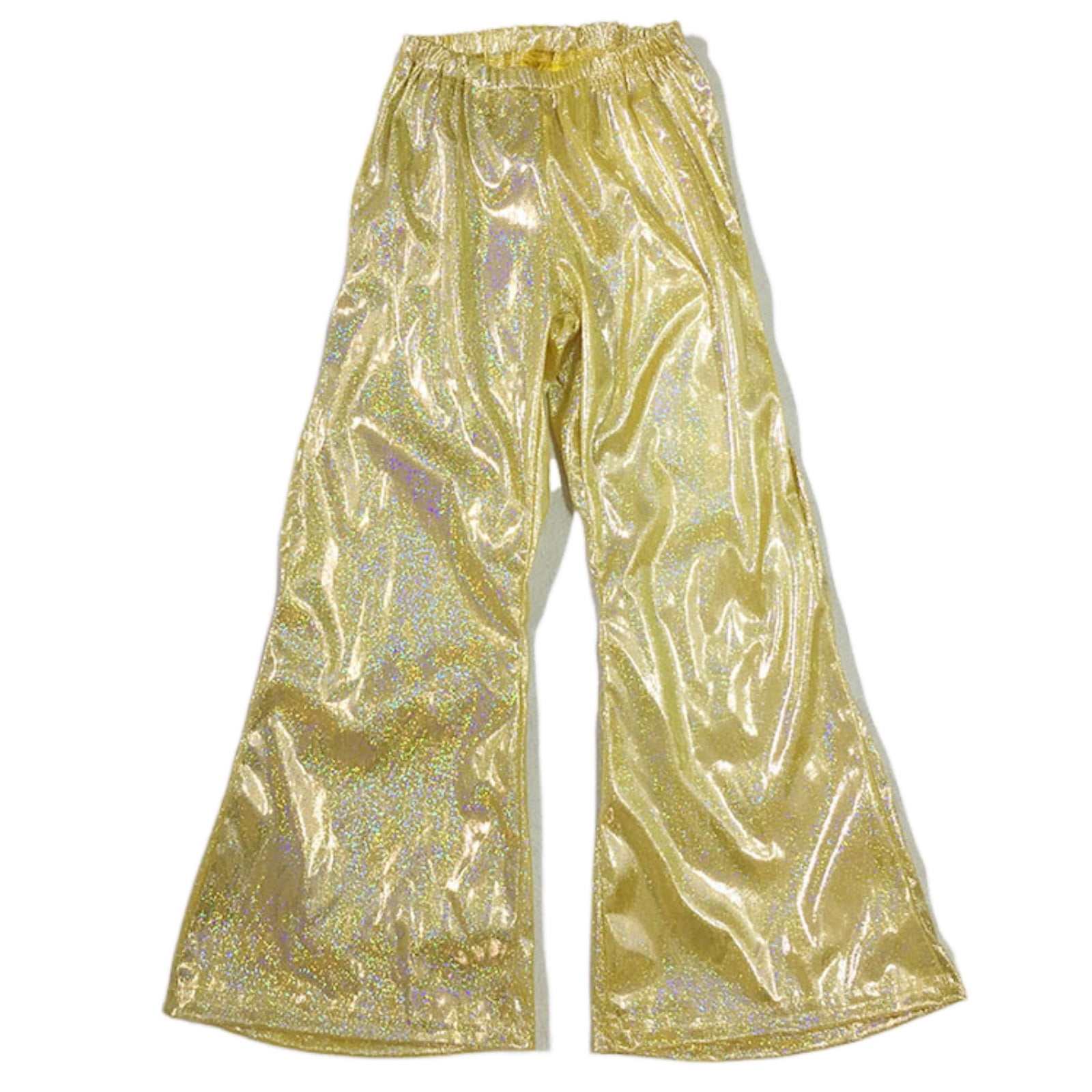 Girls Sequin Flare Pants Kids Elastic Waist Glitter Dance Trousers ...
