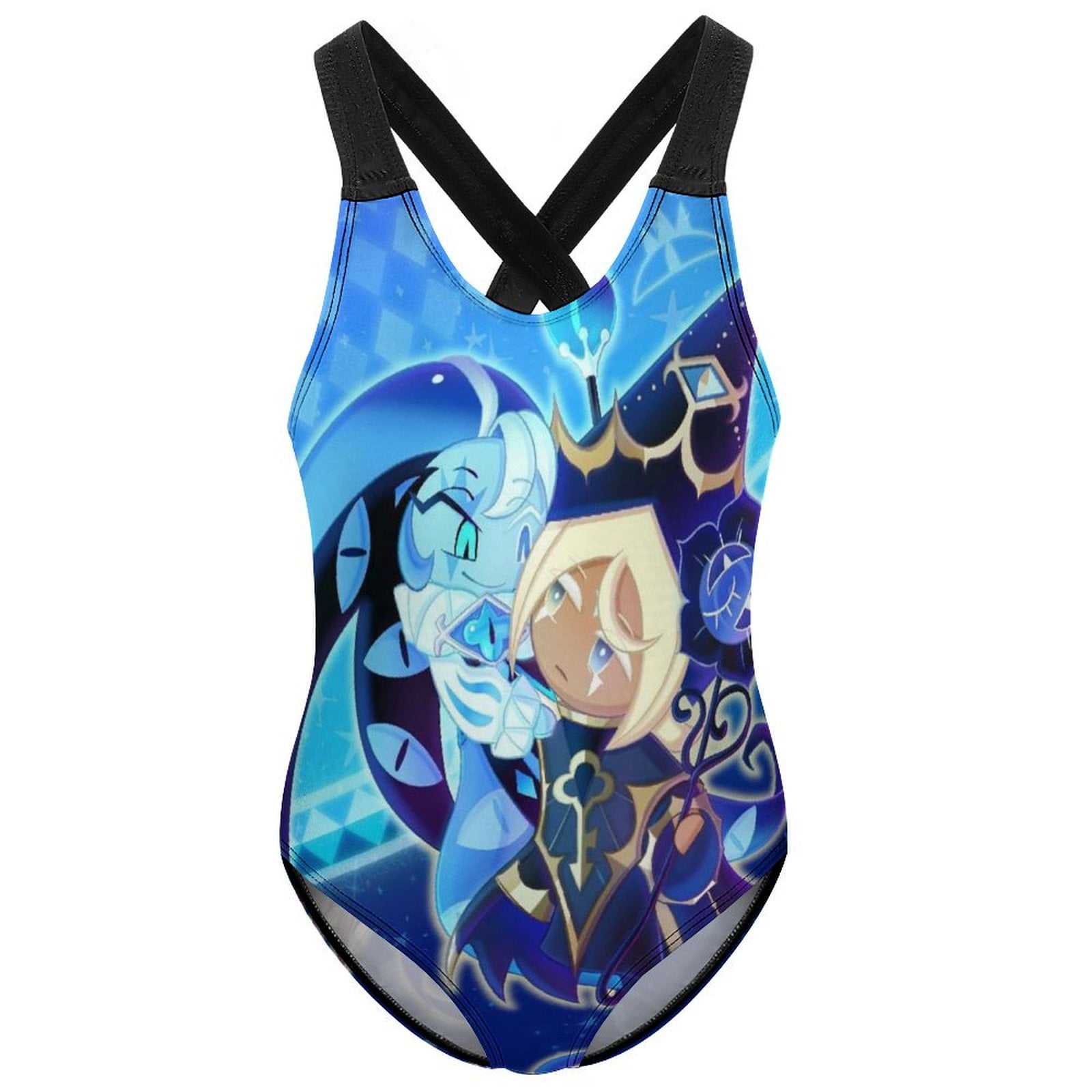 Girls Shadow Milk Cookie One Piece Swimsuits Quick Dry Swimwear Bathing ...