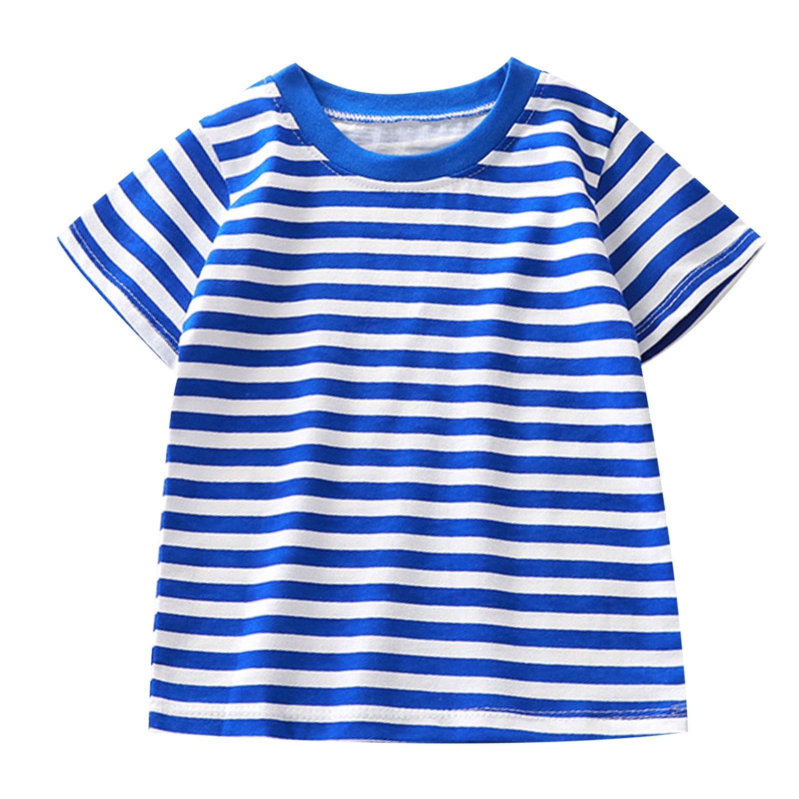 Girls Shirt Girls Cotton Shirts Summer Children's Short Sleeved Striped ...