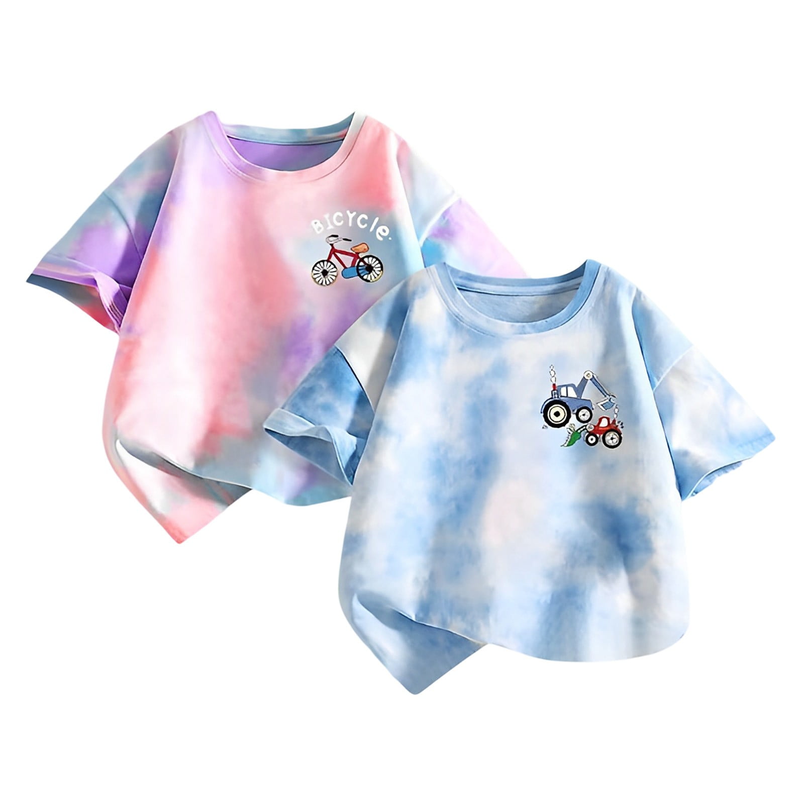 Girls Shirts Cotton Batik Shirt Cute Summer Short Sleeve Blouse Cuddly ...