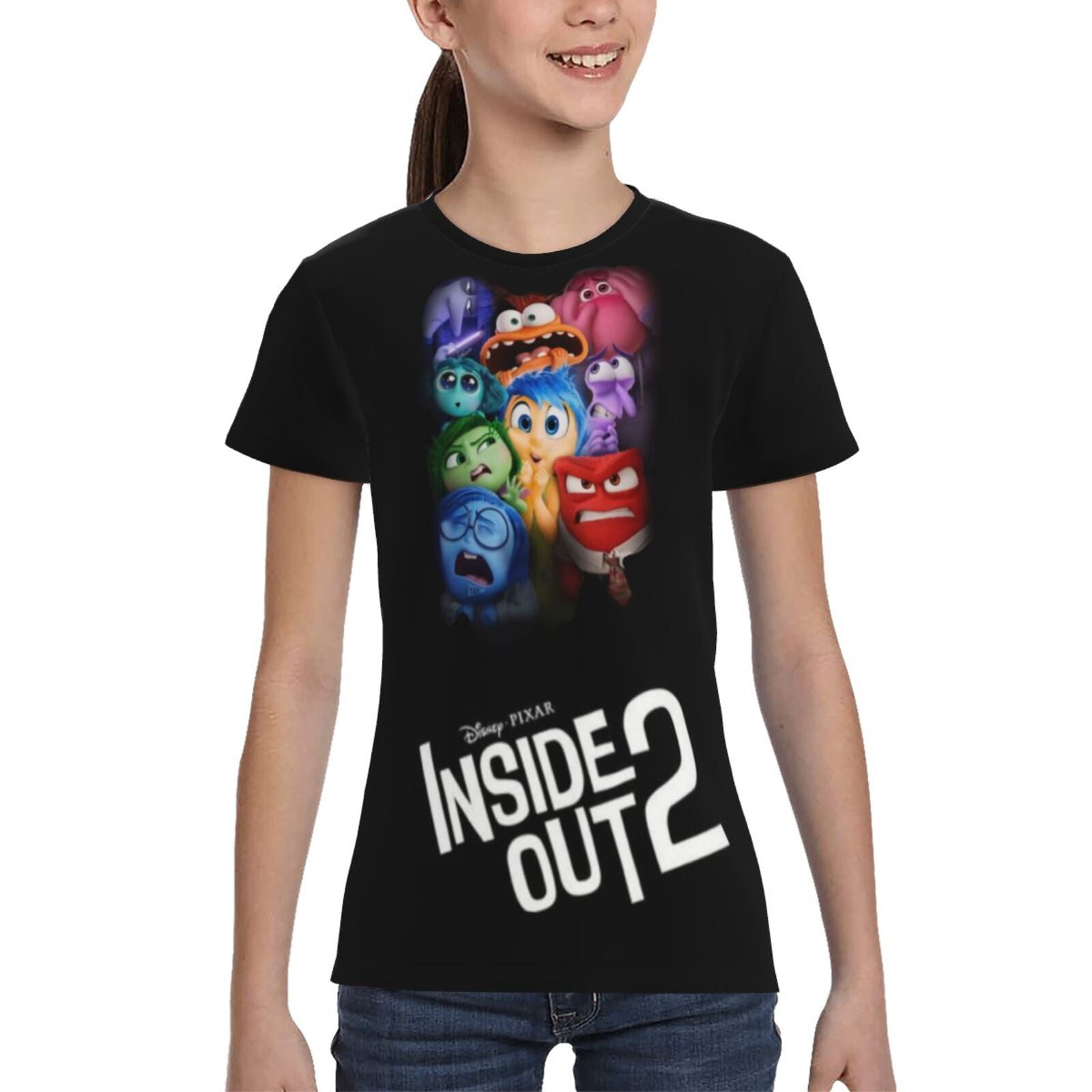 Girls Shirts,Inside Out 2 Angry Sadness Joy Disgust Disgust T-Shirts ...