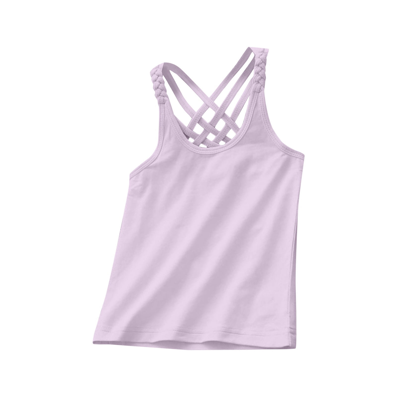 Girls Shirts Kids Dance Tank Top Racerback Crop Tank Top Soild ...