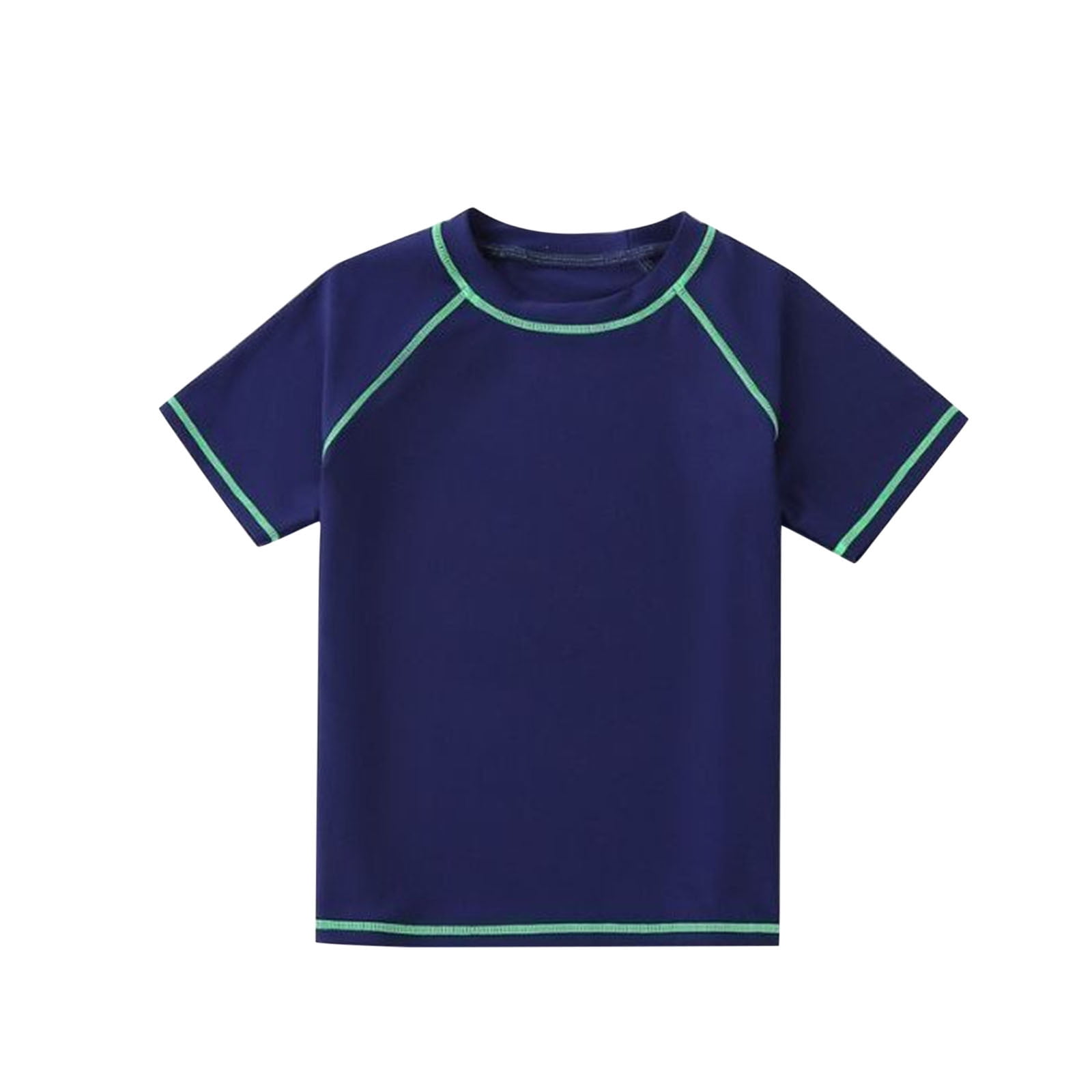 Girls Shirts - Kids Swim Shirt Short Sleeve UPF Sun Top Swimwear Beach ...