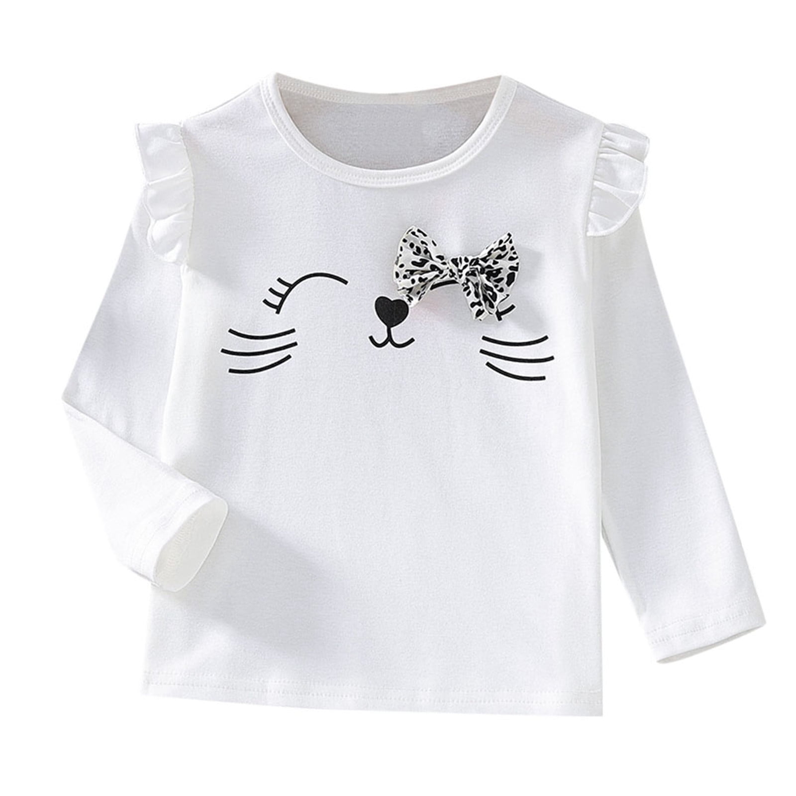 Girls Shirts Size 14-16 Toddler Soft Crewneck Tee Tops Girls Comfort ...