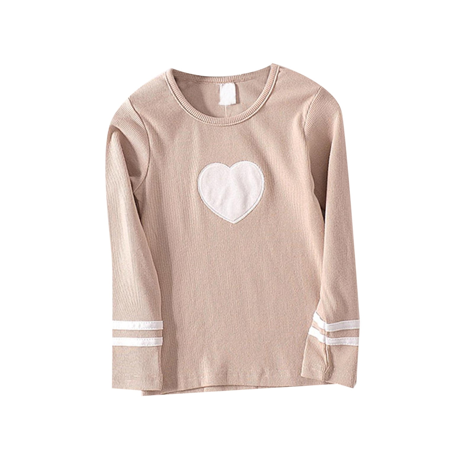 Girls Shirts Spring And Fall New Long Sleeved Embroidered Heart Shaped ...