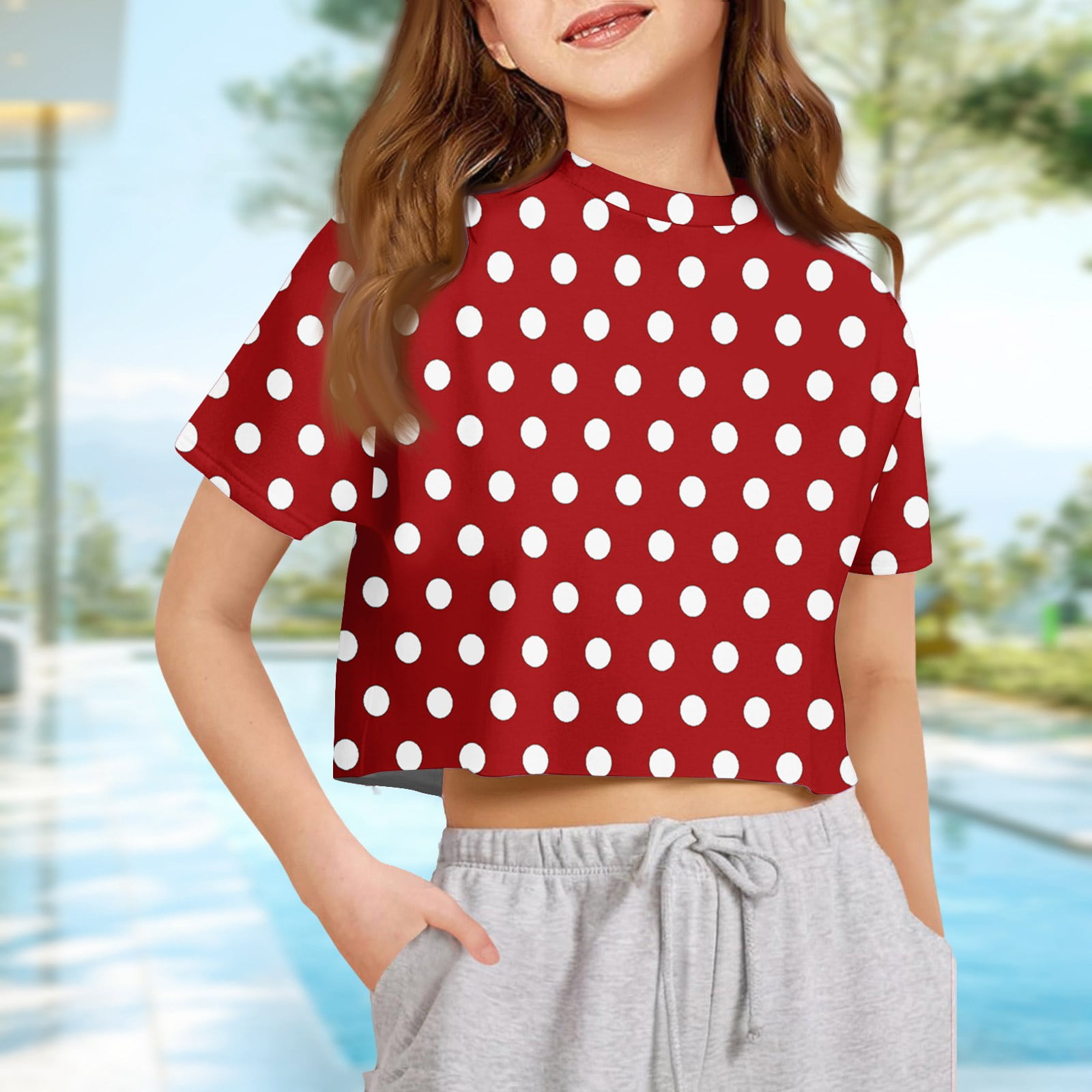 Girls Short Sleeve Tops Girls Kids Summer Tops Drop Shoulder Oversized ...