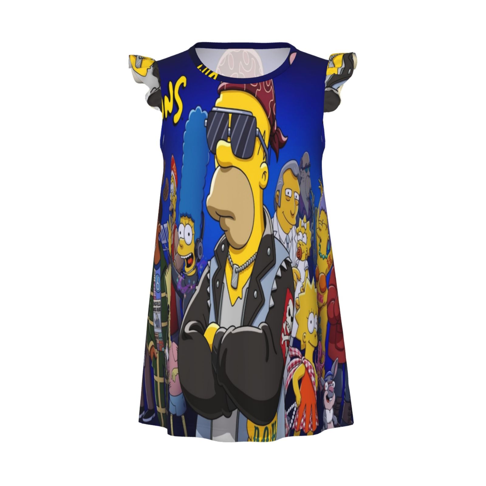 Girls Simpsons Nightgowns Pajamas Kids Sleepwear Night Dress Sleep ...
