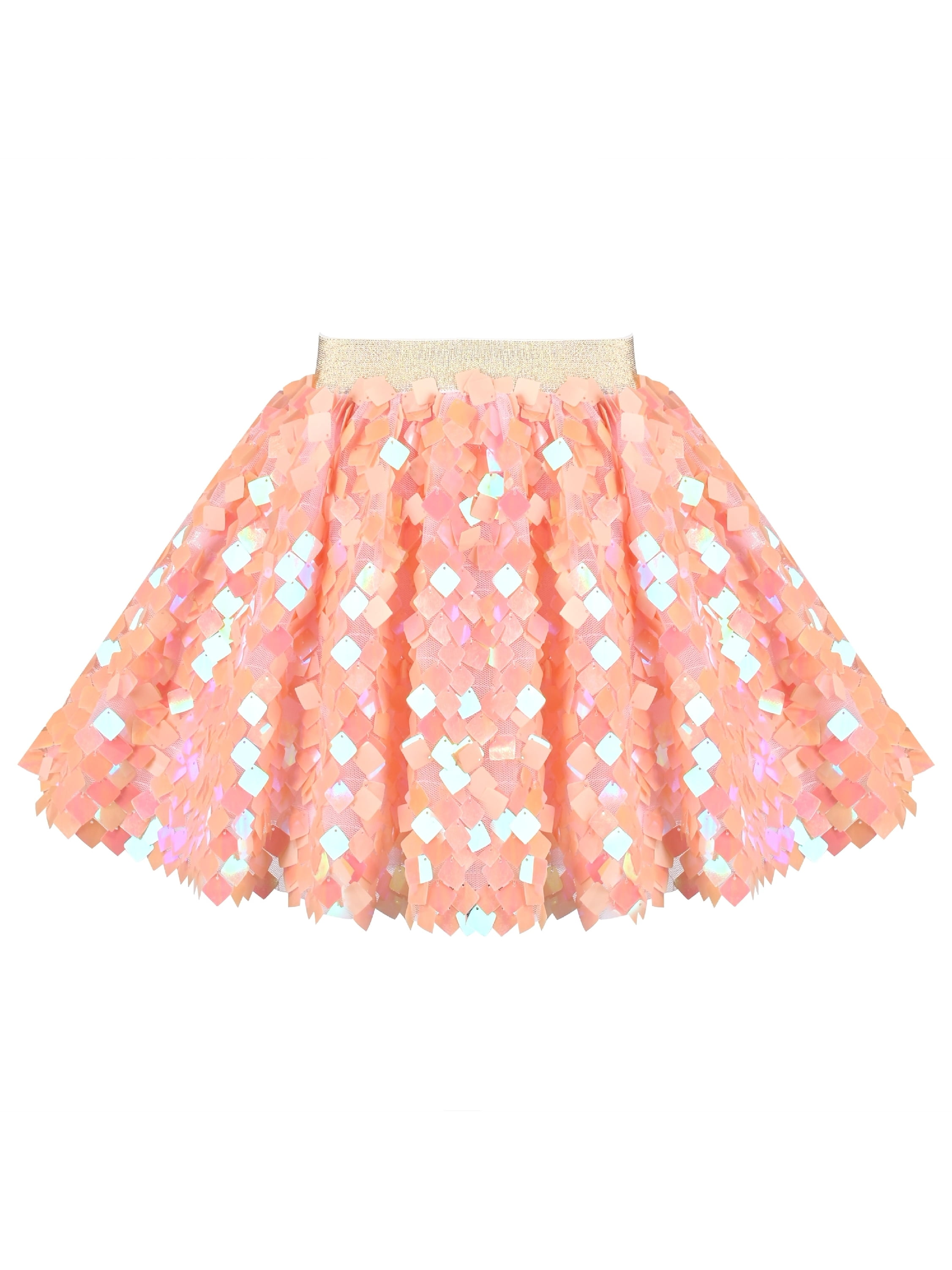 Girls Skirt Pink Radiant Shimmering Shiny Sequin Tutu Party Ballet ...