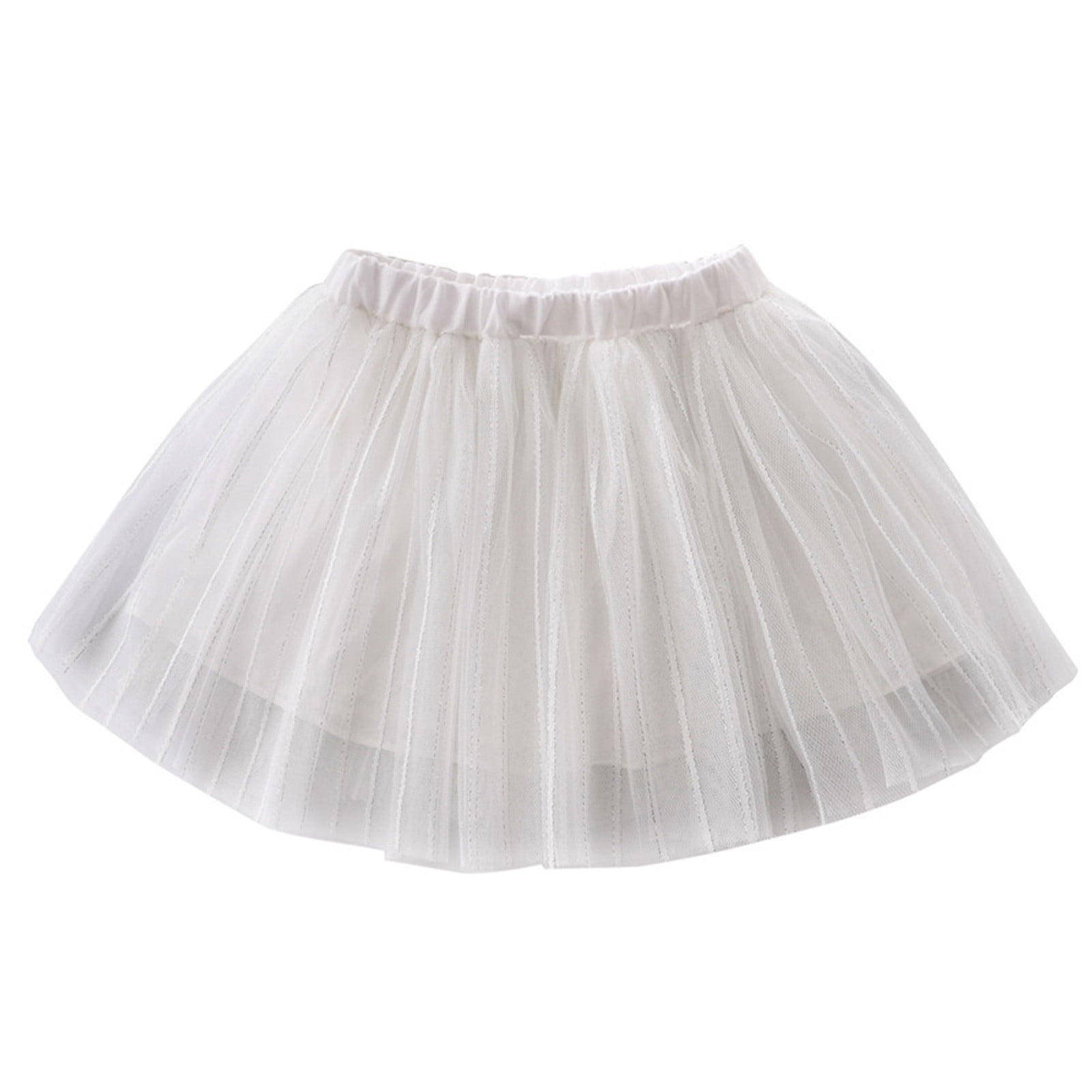 Girls Skirts Size 7-8 Ruffle Kids Tulle Tutu Skirt with Glitter Print ...