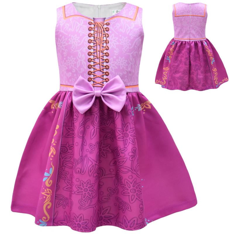 Girls Sleeveless Princess Dress Rapunzel/Merida/Snow White Cosplay ...