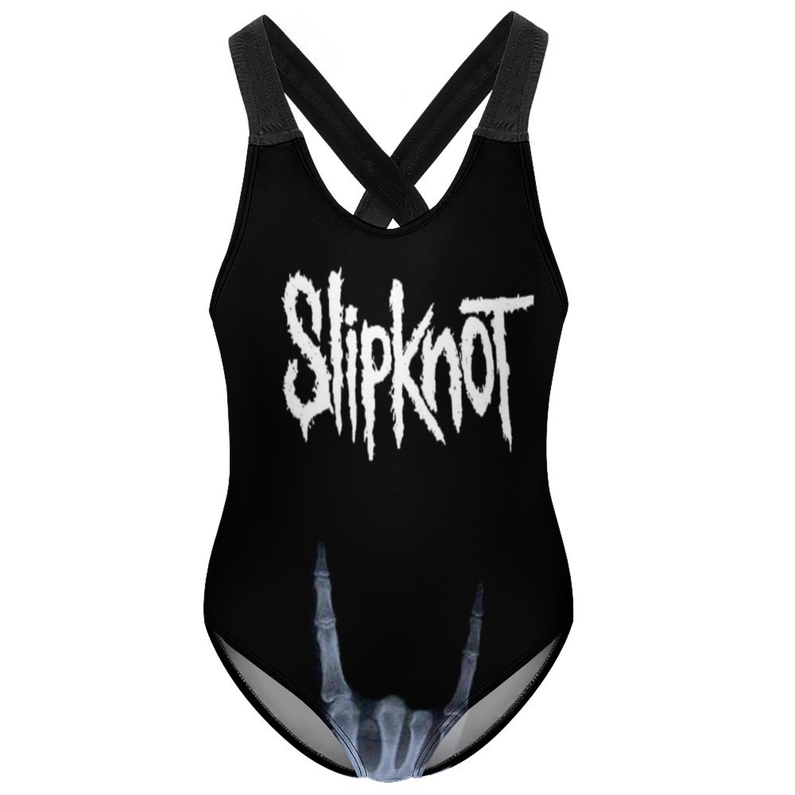 Girls Slip-Kno One Piece Swimsuits Bathing Suits Cross Back Swimwear ...